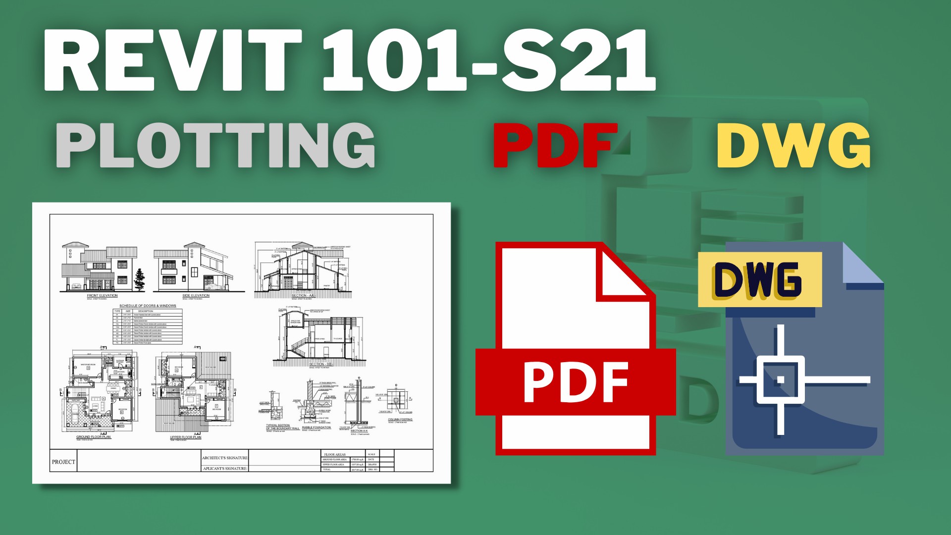 Revit 101 Plotting PDF And DWGS In Revit TATBIM Official Website