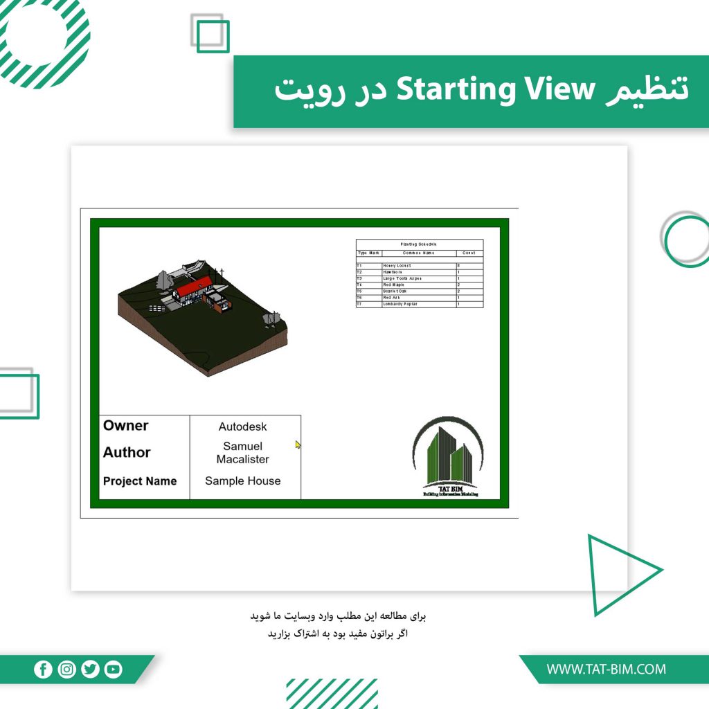 تنظیم Starting View در رویت-ساخت کاور پیج در رویت - تات بیم